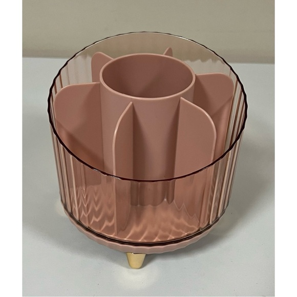 Office | Pink Mauve Spinning Pen Pencil Holder Desk Organizer With 7 ...